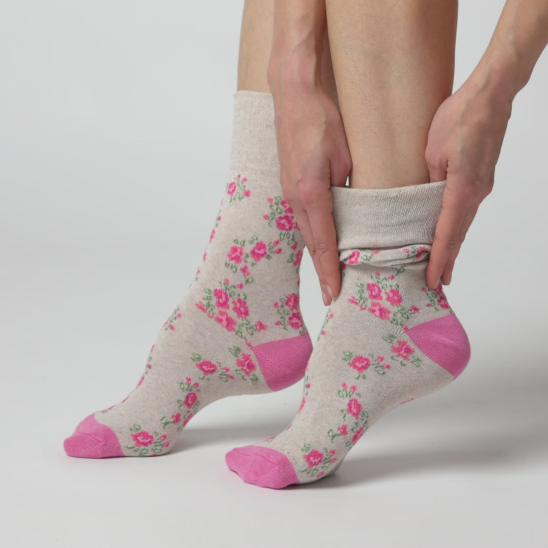 3 Pairs Ladies Cotton Socks - Neutral – Gentle Grip